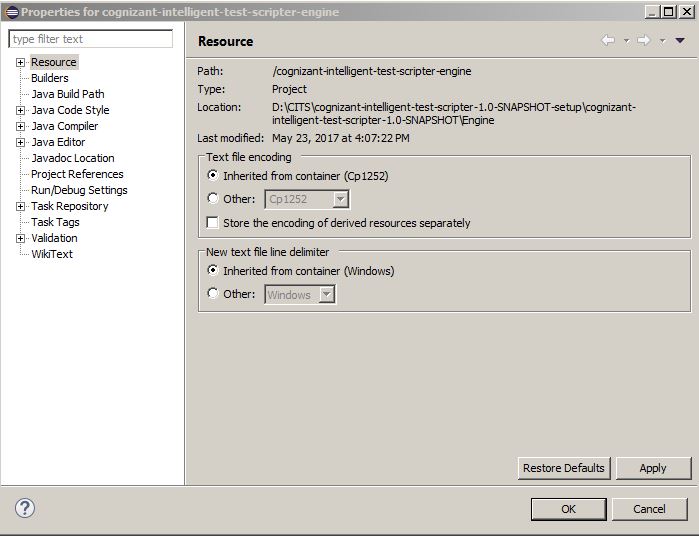 Engine - Cognizant Intelligent Test Scripter